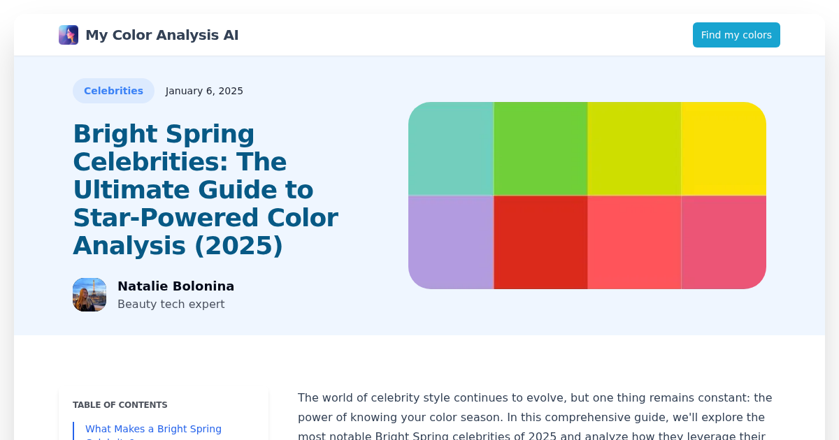 Bright Spring Celebrities: The Ultimate Guide to Star-Powered Color ...