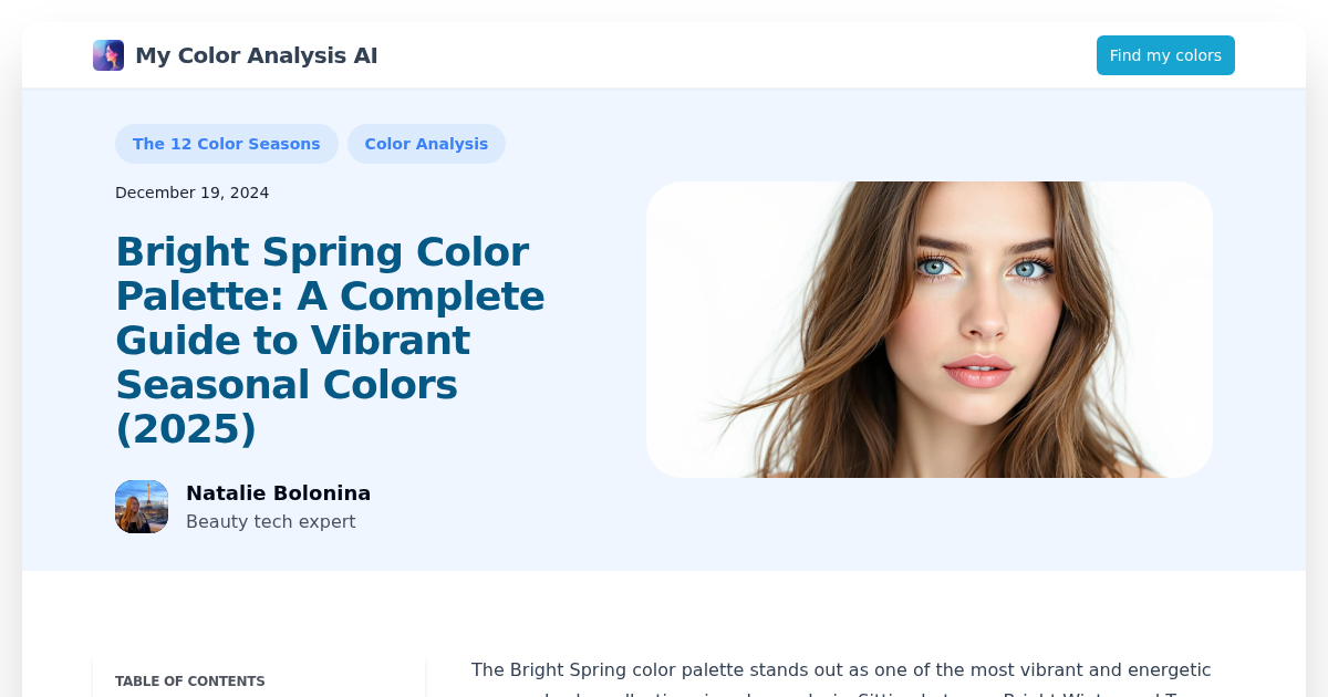 Bright Spring Color Palette: A Complete Guide to Vibrant Seasonal ...