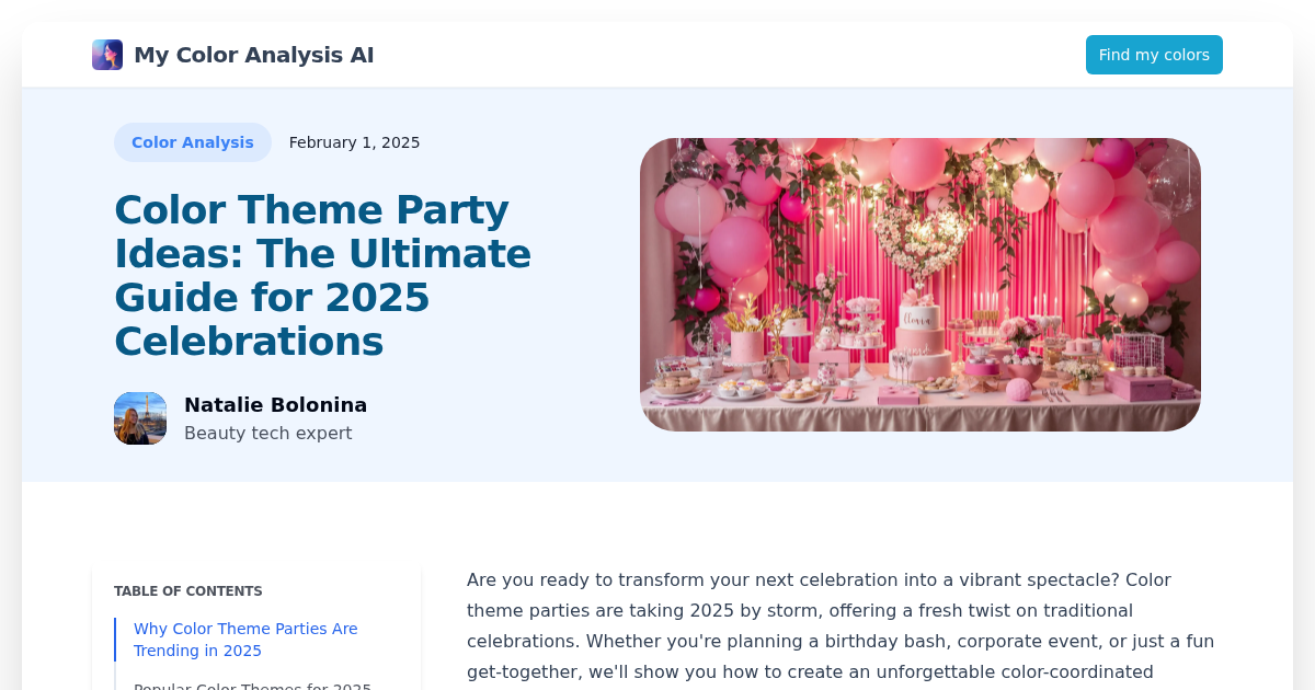 Color Theme Party Ideas: The Ultimate Guide for 2025 Celebrations