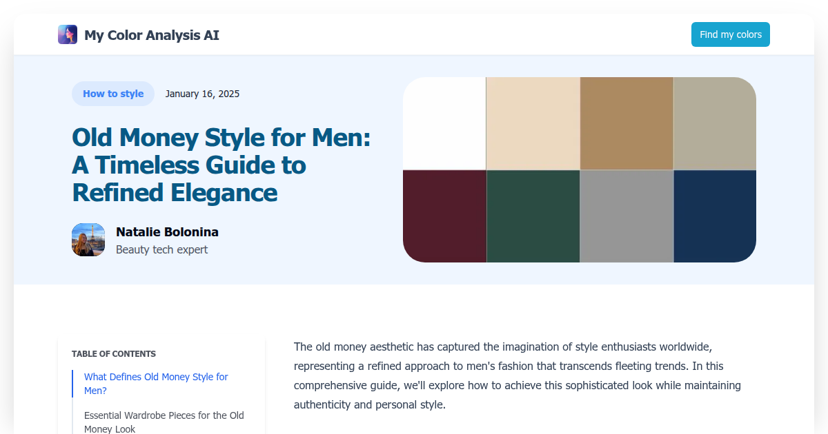 Old Money Style for Men: A Timeless Guide to Refined Elegance