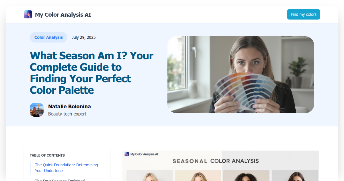 What Season Am I? Your Complete Guide to Finding Your Perfect Color Palette